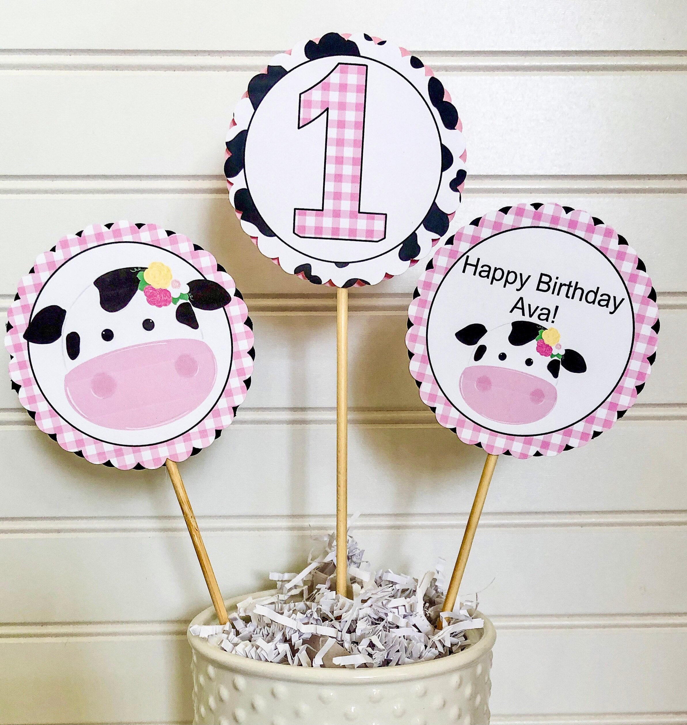 Cow High Chair Banner, Cow Print, Farm Animal Banner, Barnyard Banner ...