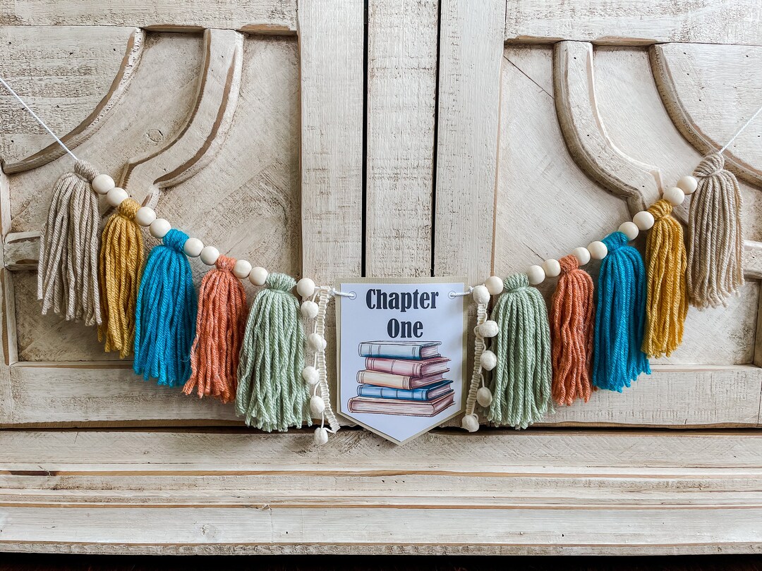Books Chapter 1 Birthday High Chair Yarn Tassel Banner, High Chair ...