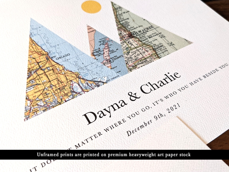 Life Story Map Art, Personalized Christmas Gift, Gift for Couple, Gift ...