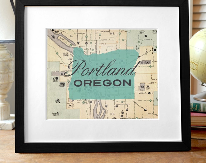 Portland Heart Map Portland Map Oregon Print Heart Map - Etsy