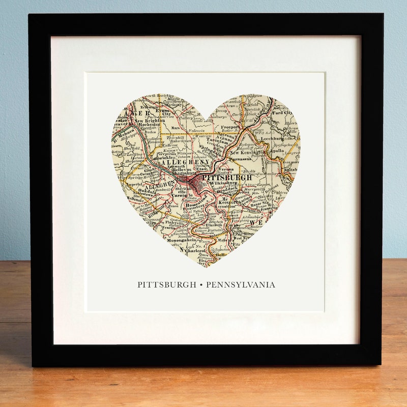 Pittsburgh Map - Etsy