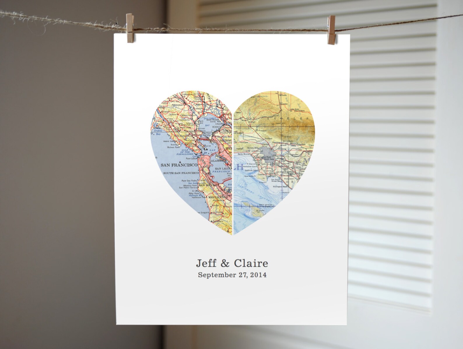 Custom Heart Map Wedding Gift Heart Map Gift for Couple | Etsy