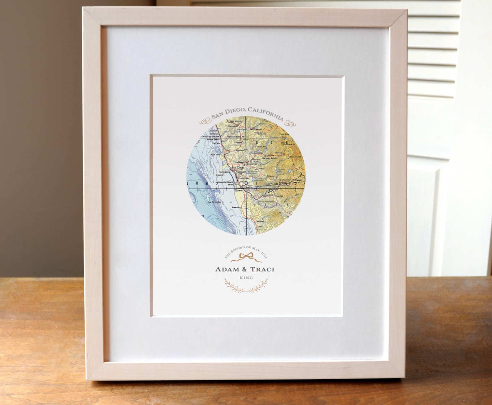 Wedding Map Gift for Couple Anniversary Gift Engagement | Etsy