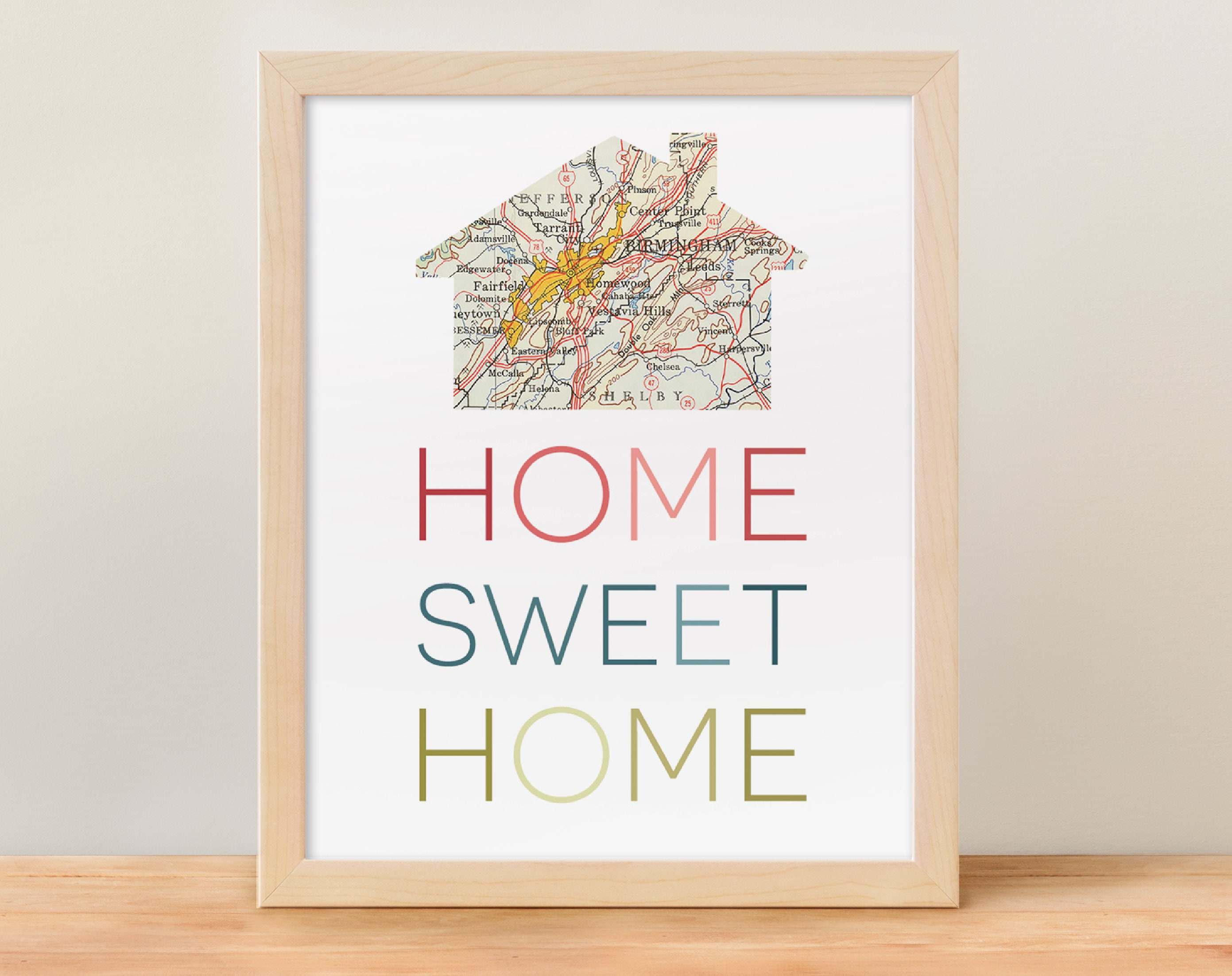 Prints Personalised Gift Custom City Custom Map Any City Classic Map ...