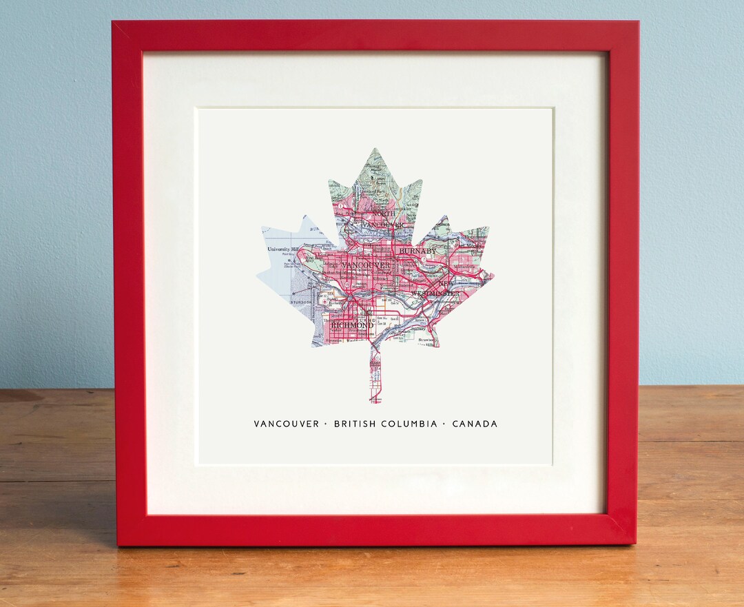 Canada Maple Leaf Map - Map of Vancouver, Vancouver BC Map, Maple Leaf ...