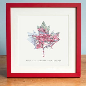Canada Maple Leaf Map - Map of Vancouver, Vancouver BC Map, Maple Leaf ...