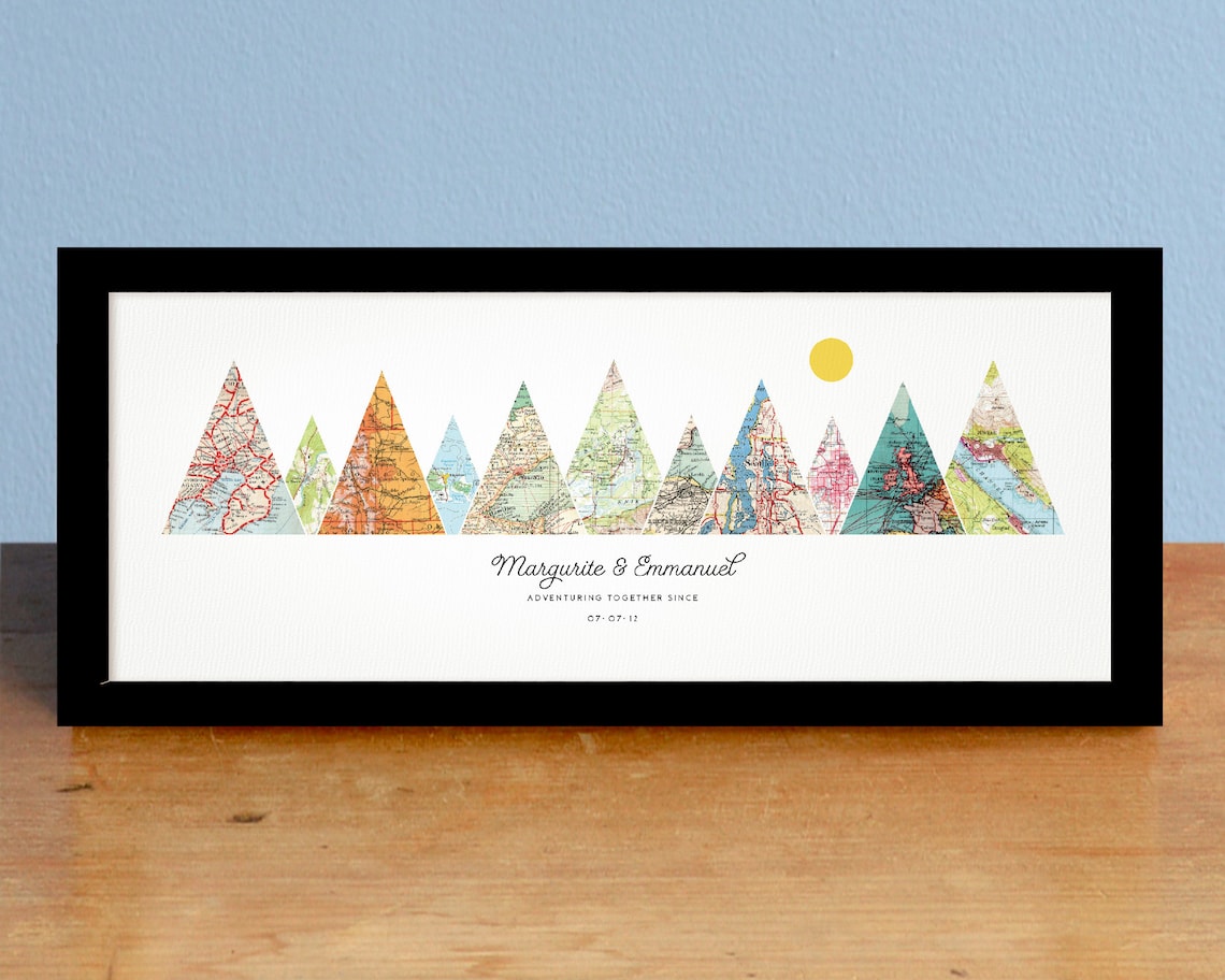 Adventure Together® Map Mountain Personalized Christmas Gift - Etsy