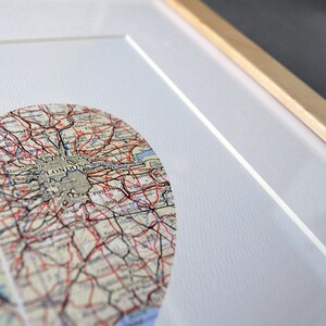 Paris Map, Vintage Map of Paris, Heart Map, France Map Print, Paris Art ...