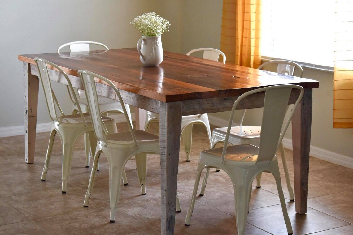 White Wash Farm House Table - Etsy