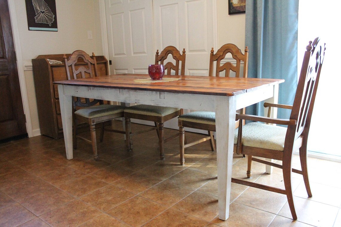 White Wash Farm House Table - Etsy