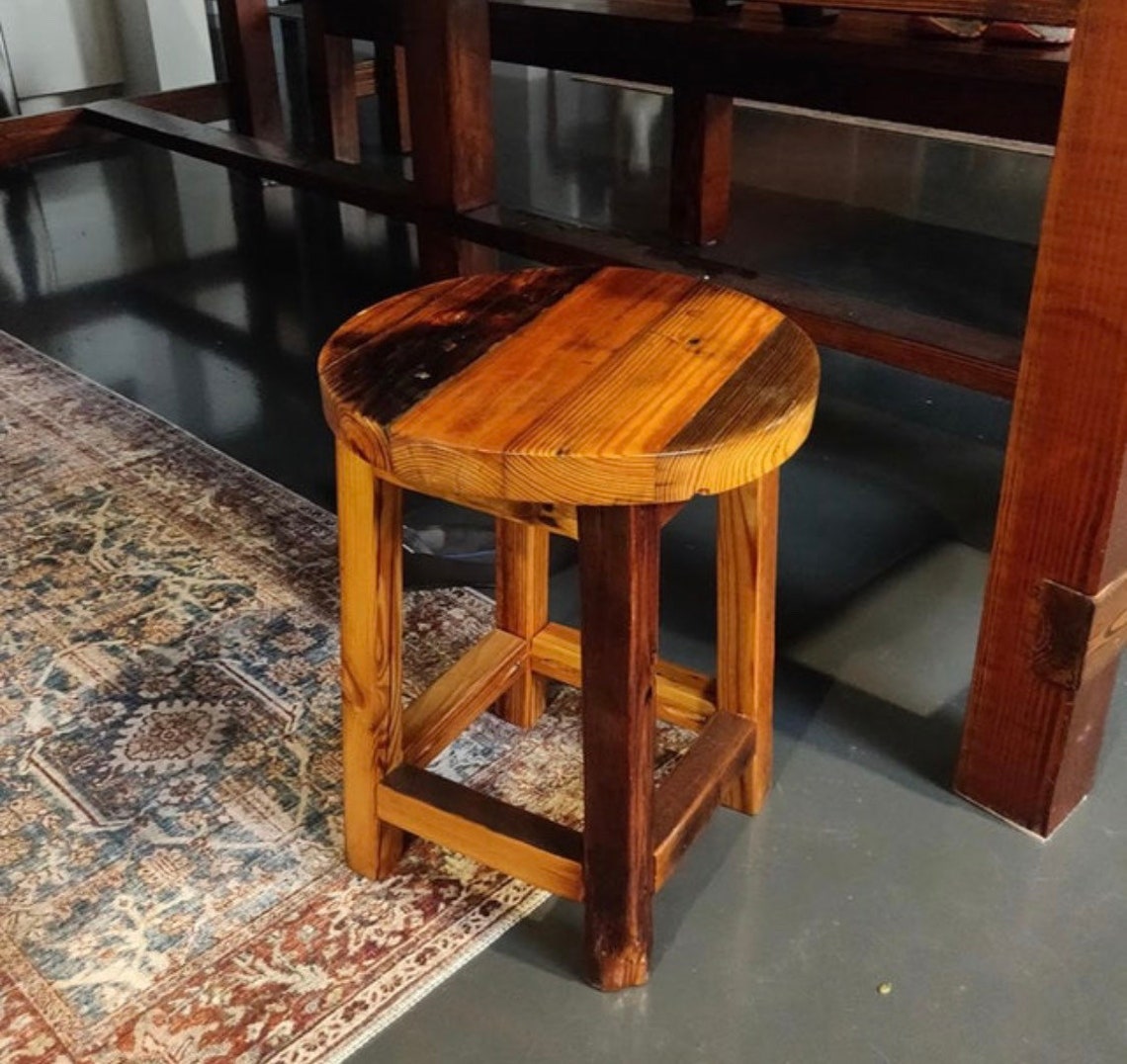 Reclaimed Wood Stool - Etsy