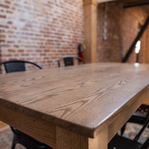 Oak Parson Table | Square Legs | Farmtable | Solid Oak | Custom Made to ...