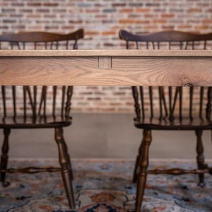 Oak Parson Table | Square Legs | Farmtable | Solid Oak | Custom Made to ...