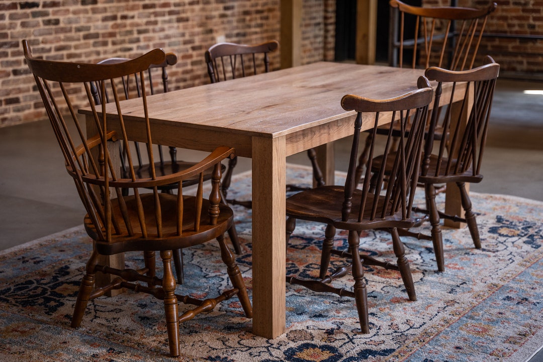 Oak Parson Table | Square Legs | Farmtable | Solid Oak | Custom Made to ...