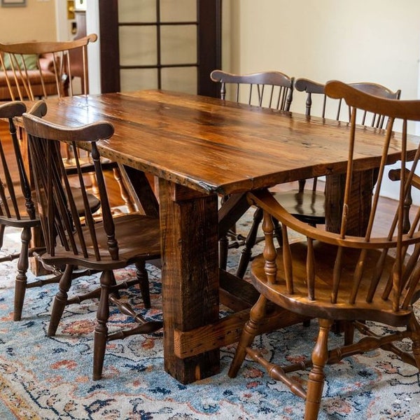Reclaimed Wood Dining Table - Etsy