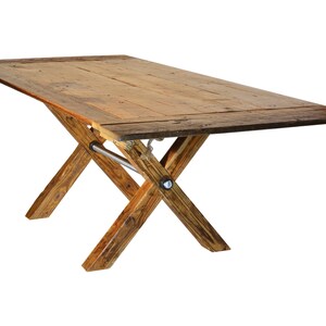 Reclaimed Industrial X-frame Table - Etsy
