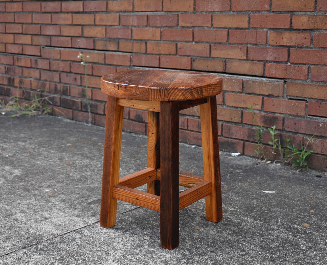 Reclaimed Wood Stool - Etsy