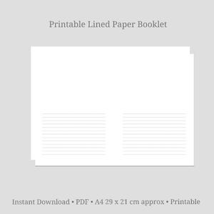 Printable Lined Paper Booklet Template: A4 to A5 (PDF Download) - Etsy ...