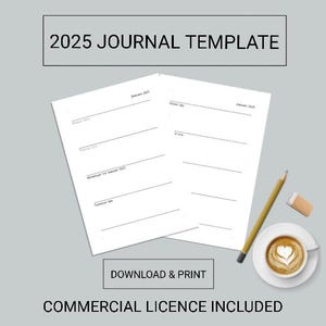 2025 Journal Diary Planner Interior Template B6 A5 Instant Download ...