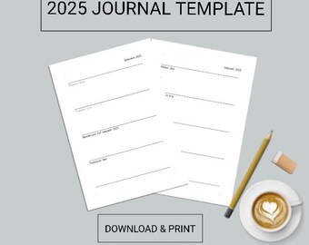 2025 Journal Diary Planner Interior Template B6 A5 Instant Download ...