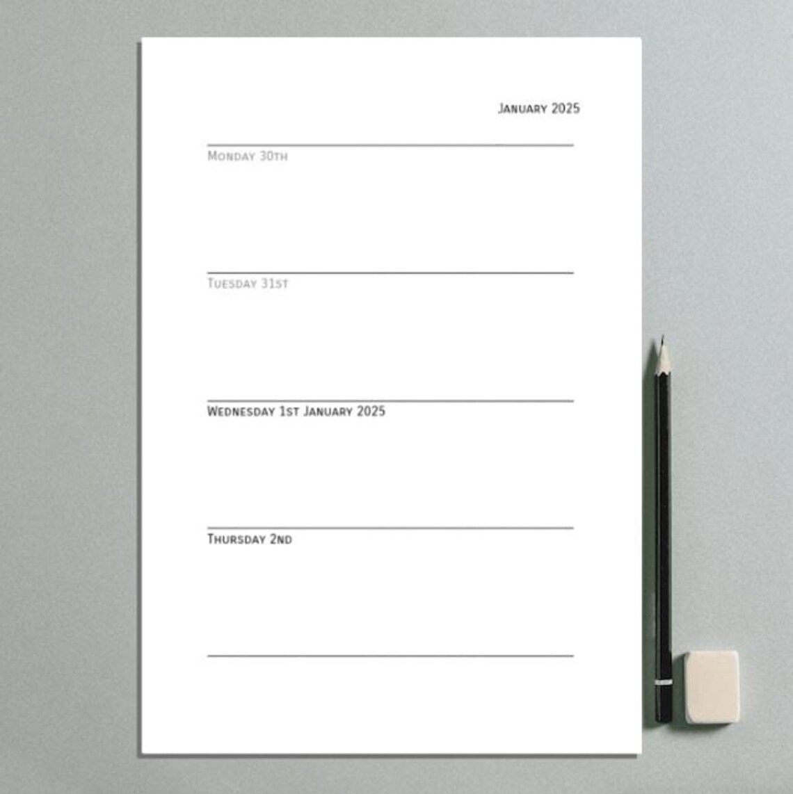 2025 Journal Diary Planner Interior Template B6 A5 Instant Download ...