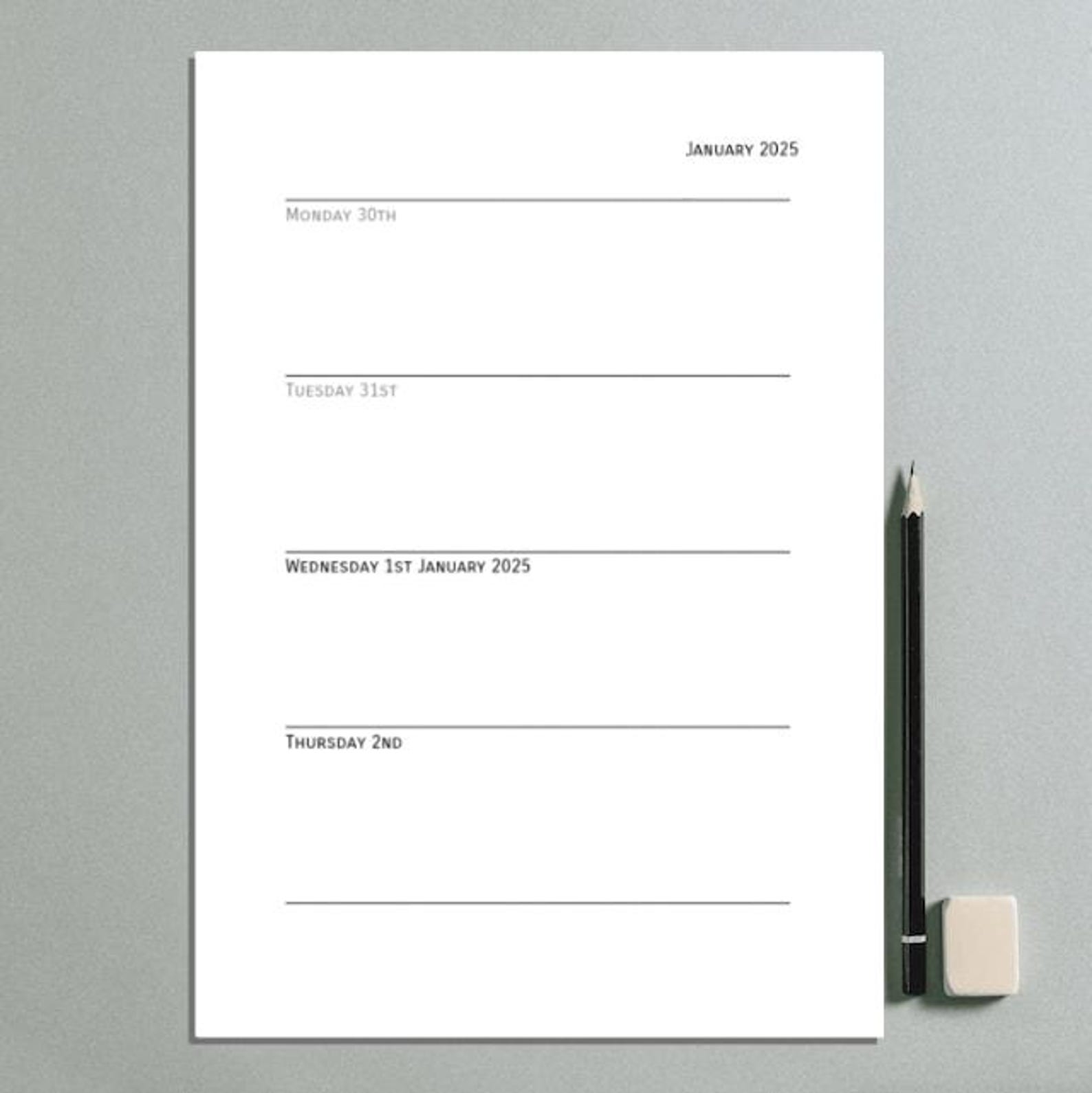 2025 Journal Diary Planner Interior Template B6 A5 Instant Download ...