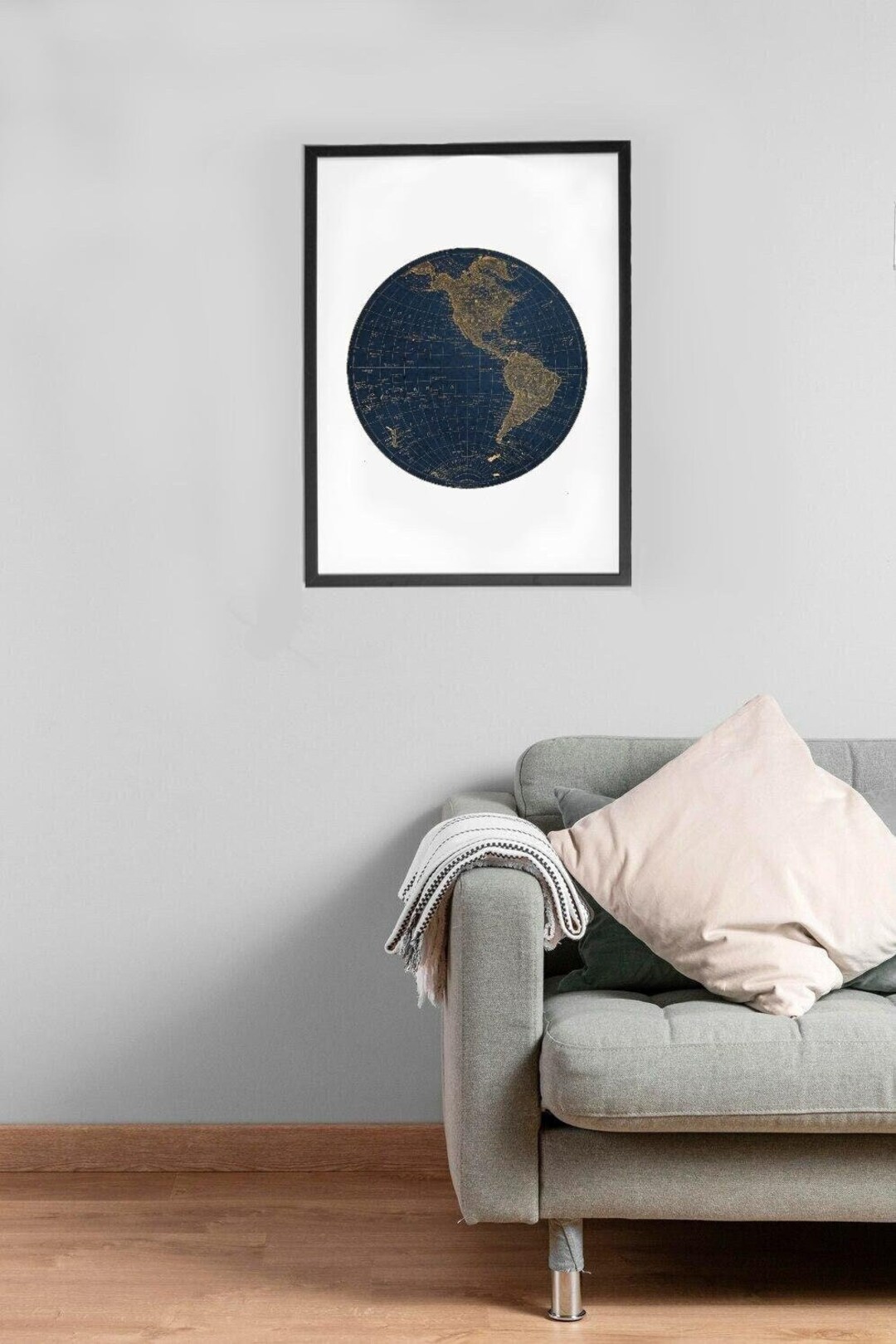 Vintage Globe World • Poster • Instant Download • A3 • A4 • A5 • PNG ...