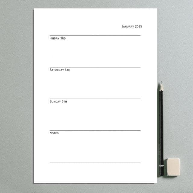 2025 Journal Diary Planner Interior Template B6 A5 Instant Download ...