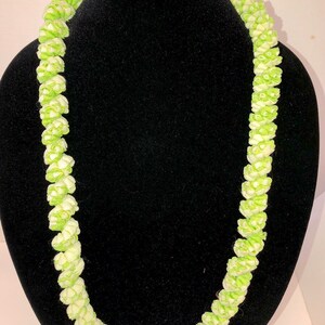 Ribbon Lei Pikake, Hawaiian Wedding Lei, Handmade Ribbon Leis, White ...