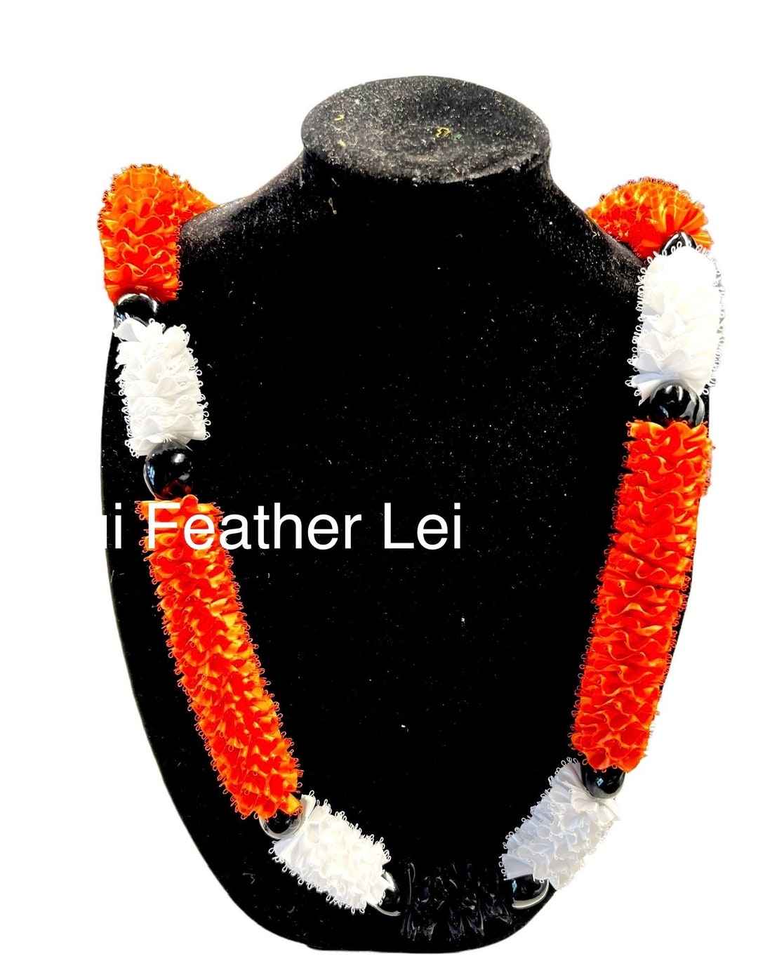 Custom OSU Hawaiian Everlasting Lei Choice of 3 Colors With Black Kukui ...