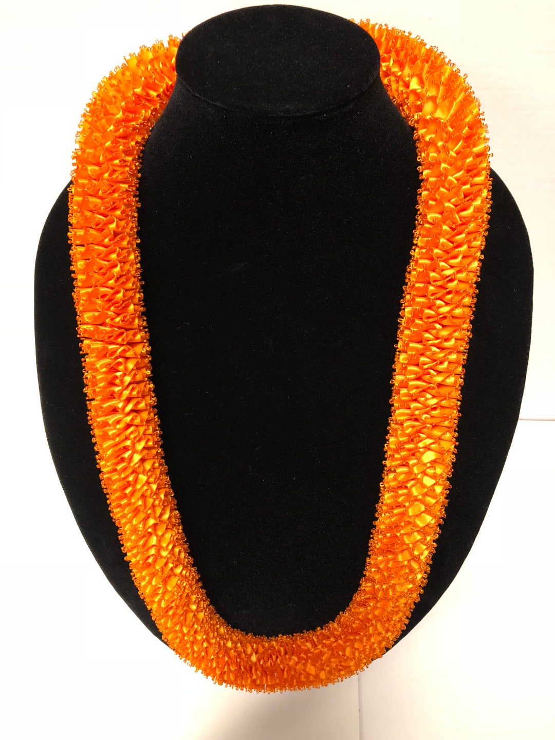 Ribbon Lei Orange Lei Golden Ilima Lei, Graduation Lei, Birthday Lei ...