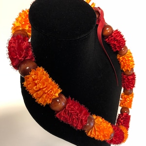 Red and Gold Ribbon Lei, Keepsake Handmade Ribbon Lei, Our Best Seller ...
