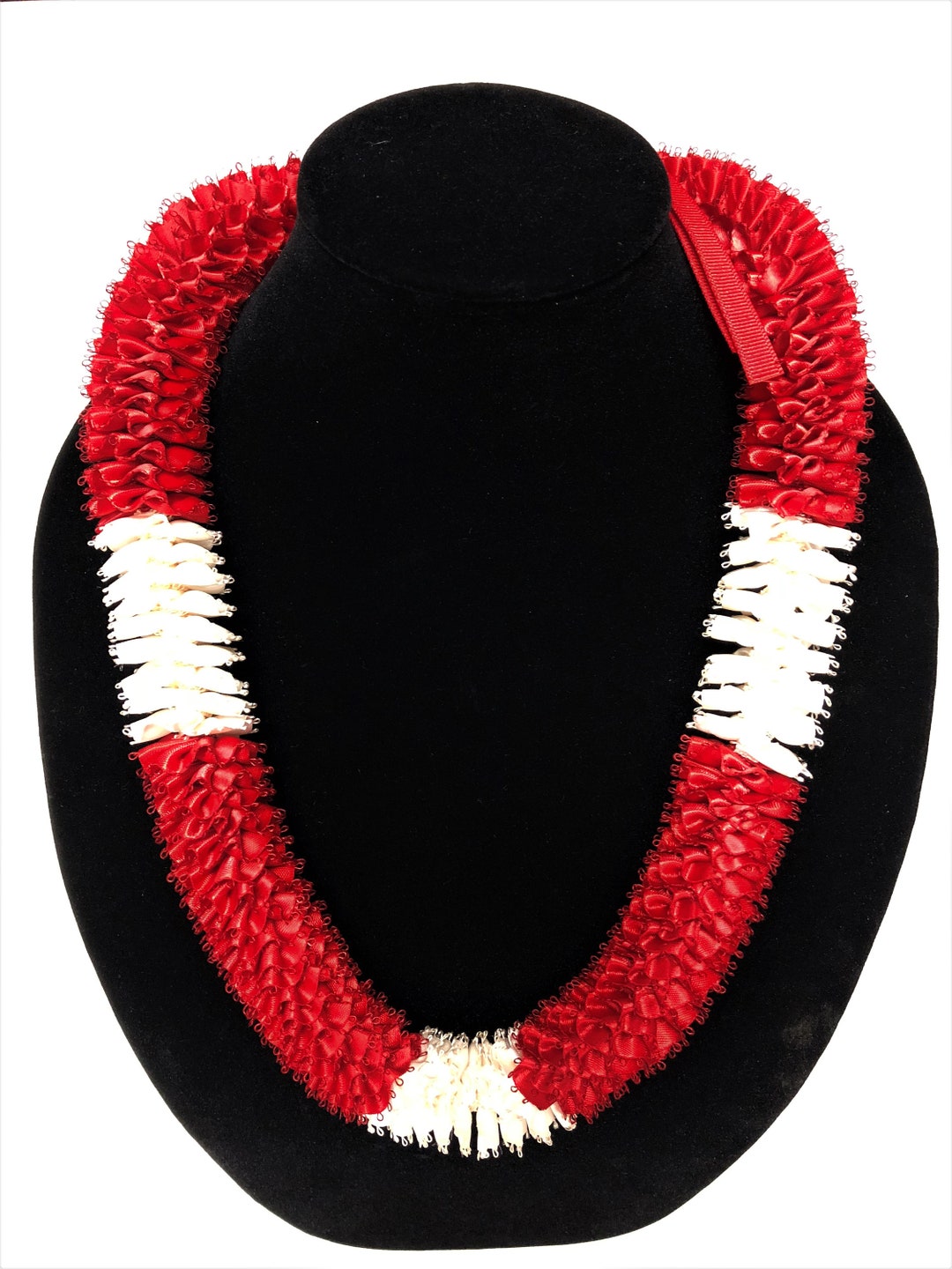 Satin Ribbon Lei, You Choose Any 2 Colors and Pattern Wedding Lei ...