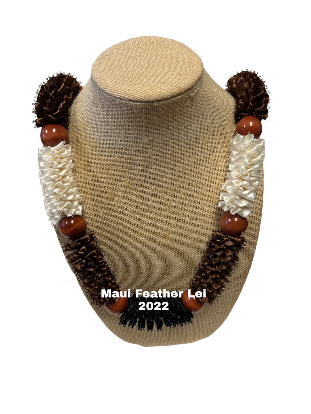 Hawaiian Everlasting Lei Handmade Maui Hawaii, Lovely Brown/beige/black ...