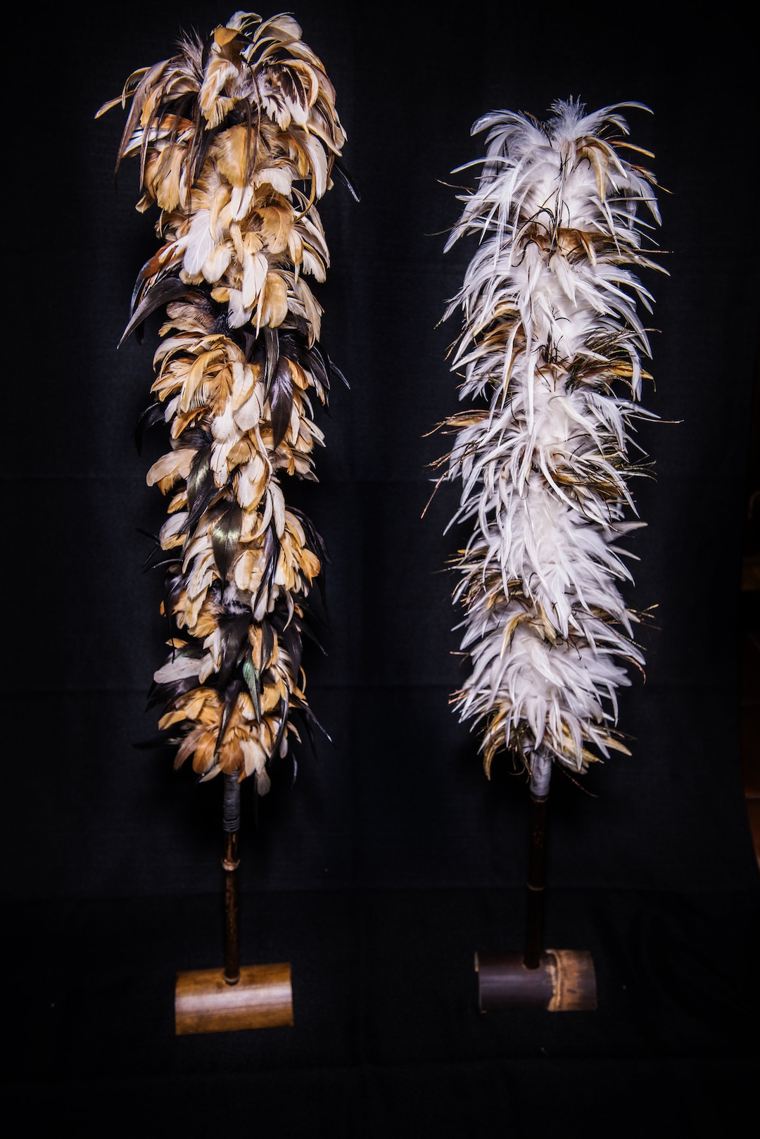 24 to 36 Inch Custom Desktop Hawaiian Kahili, Feather Staffs for the ...