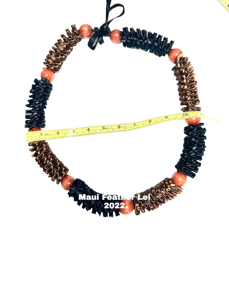 Mens Ribbon Lei- Representing Strength and Stability Copper & Black ...