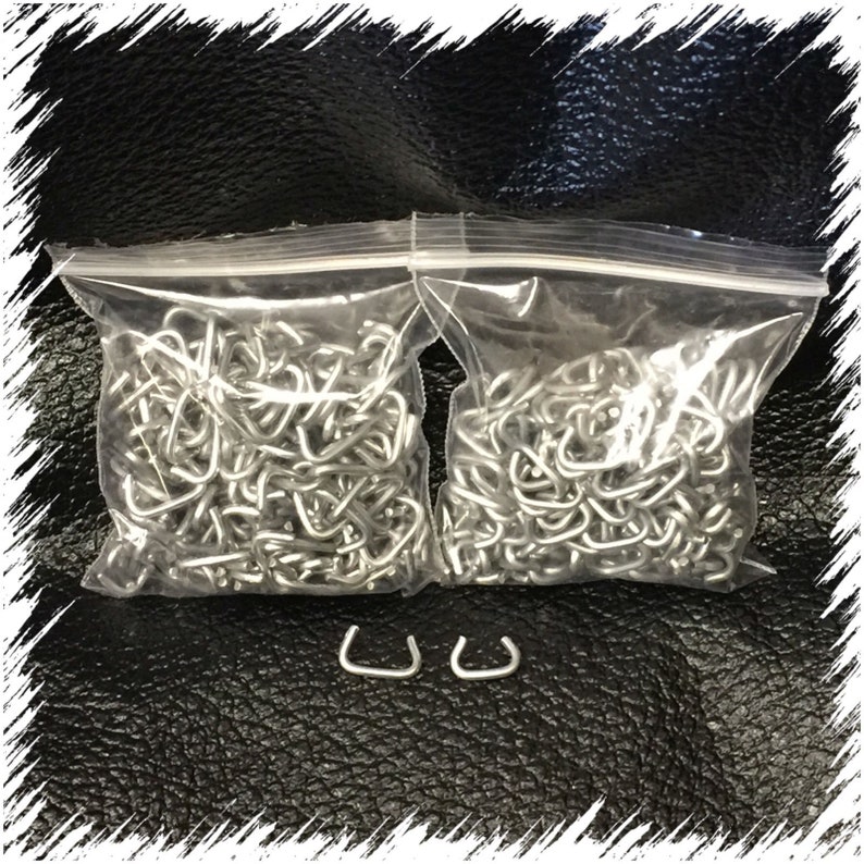 50 3/8" & 50 1/2" Galvanized HOG RINGS Sausage Casing Tags Shock Cord ...