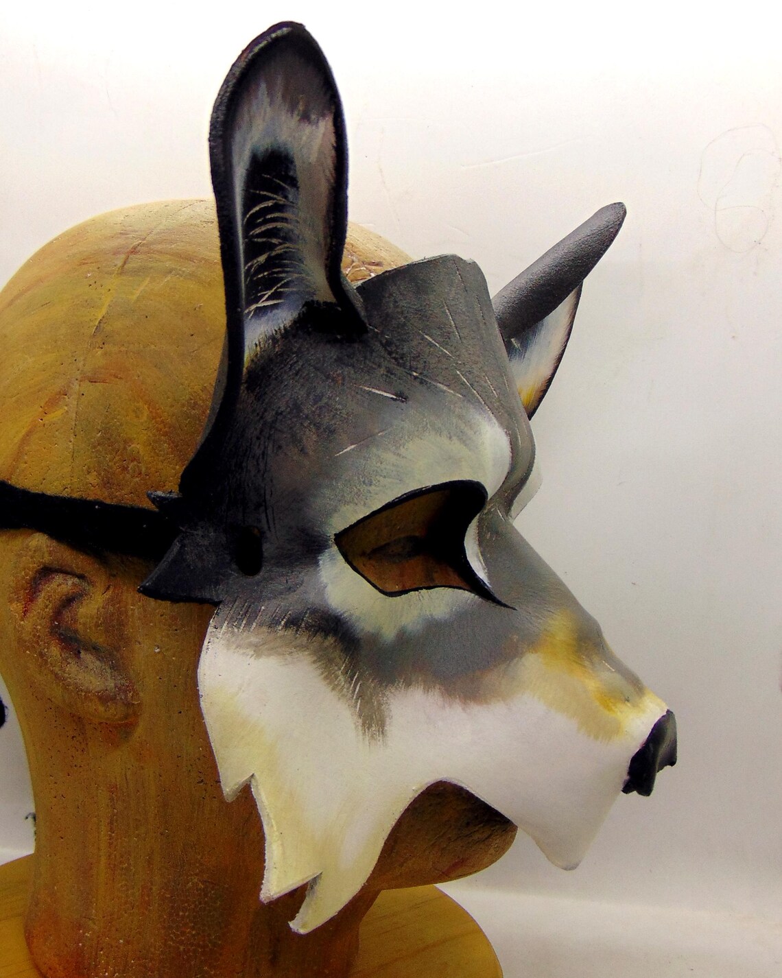 Leather Wolf Mask - Etsy