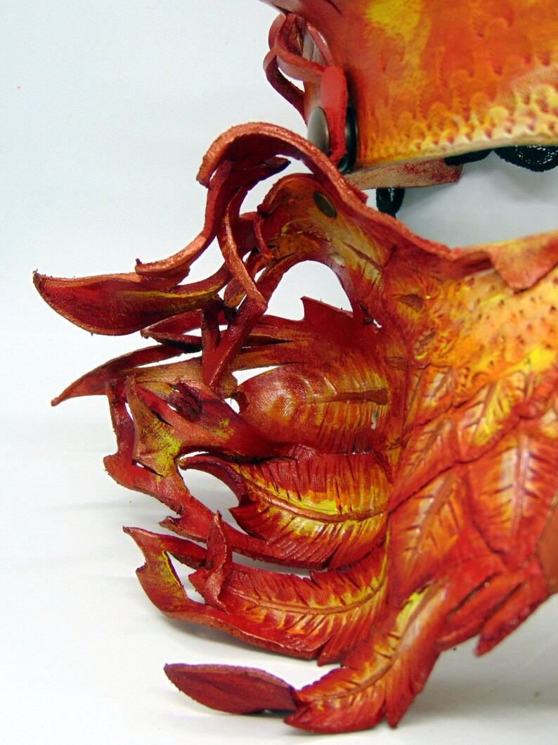 Eyeglass Compatible Leather Phoenix Mask - Etsy