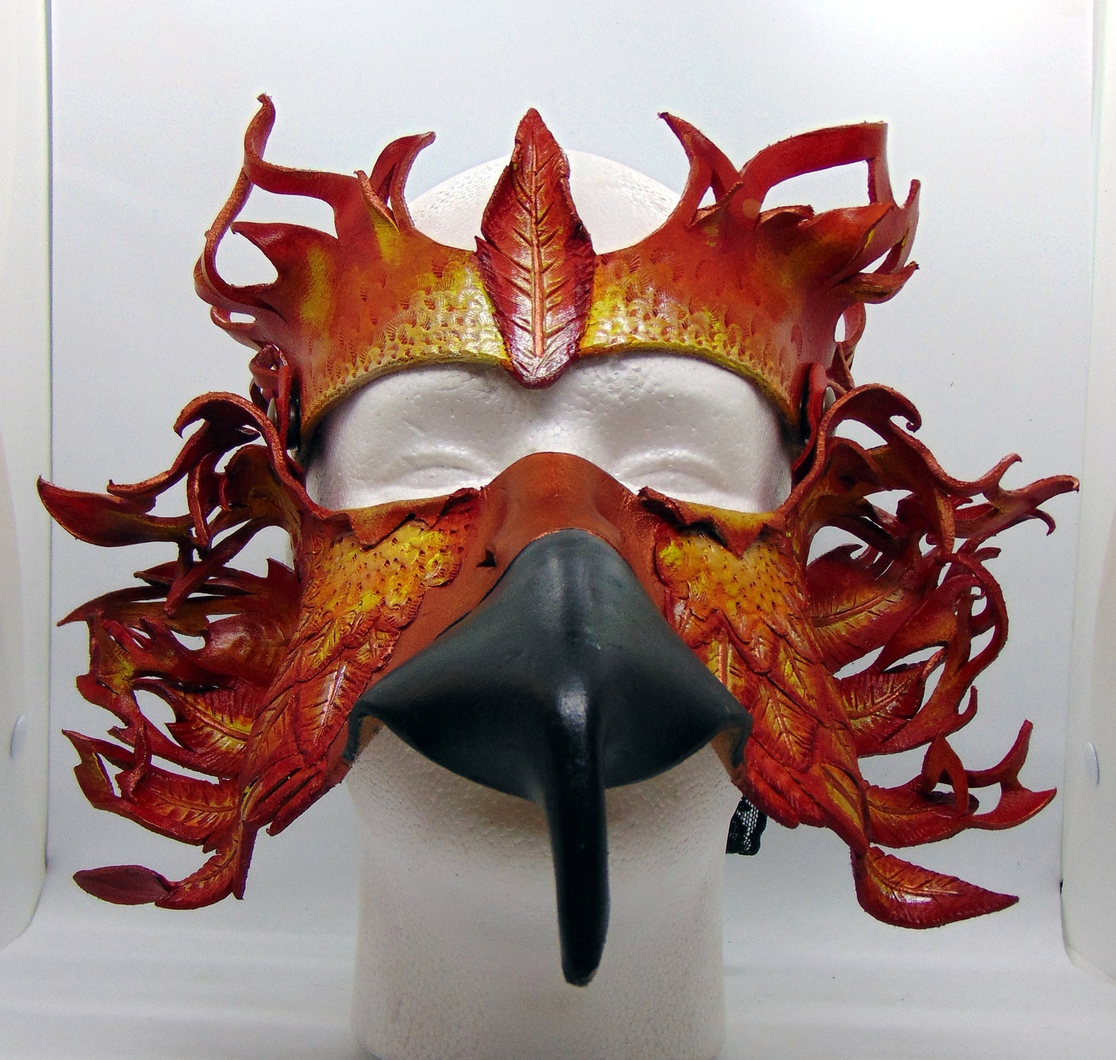 Eyeglass Compatible Leather Phoenix Mask - Etsy