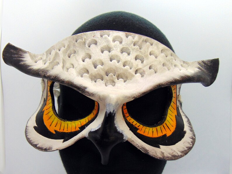 Leather Great Horned Owl Mask - Etsy