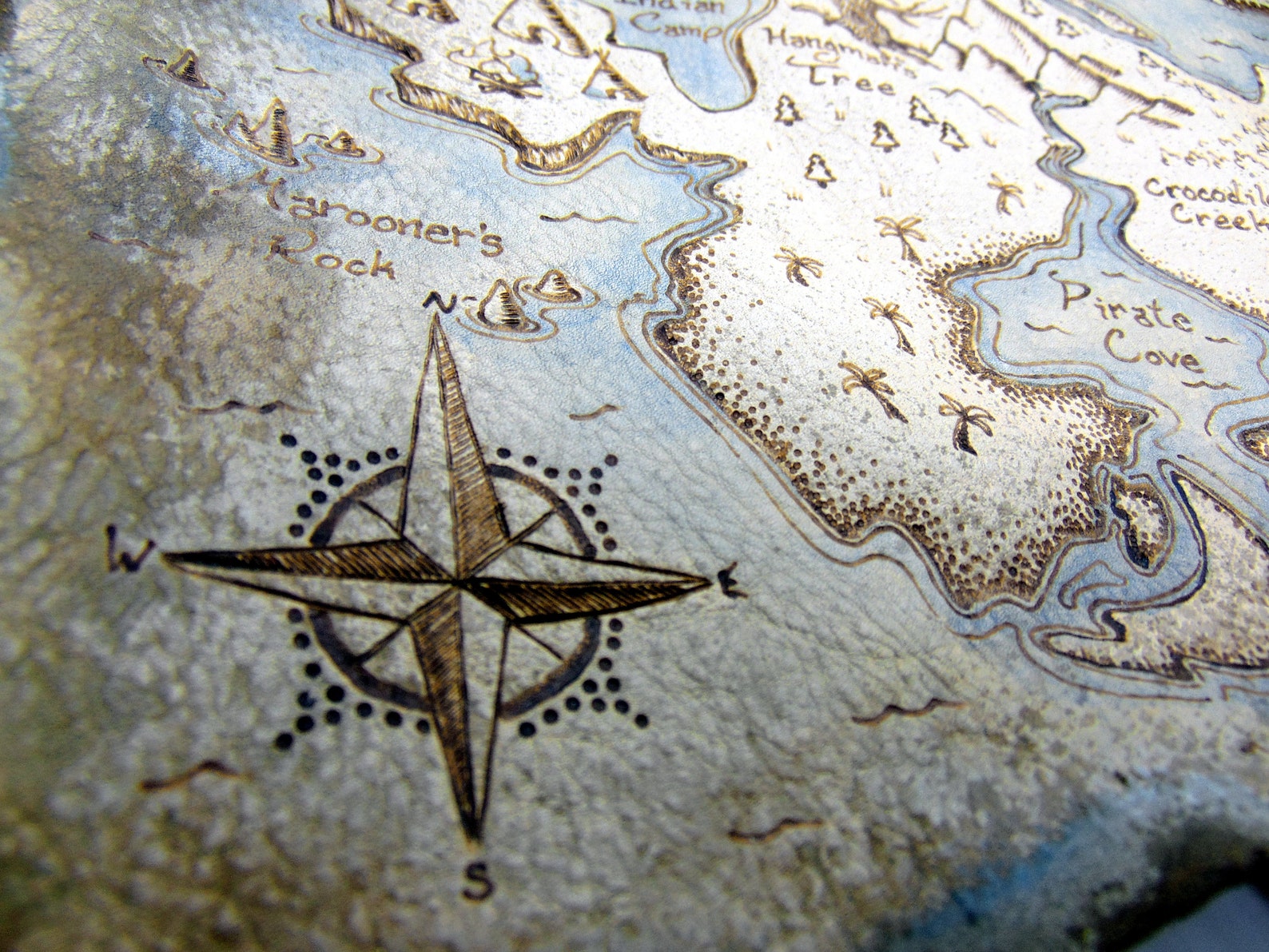 Leather Neverland Map | Etsy