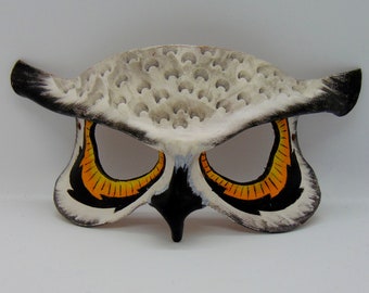 Great Horned Owl Leather Mask - Etsy