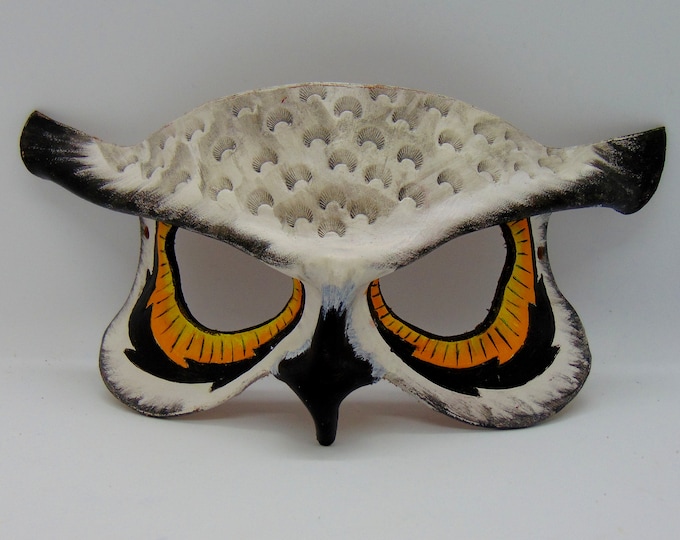 Leather Great Horned Owl Mask - Etsy