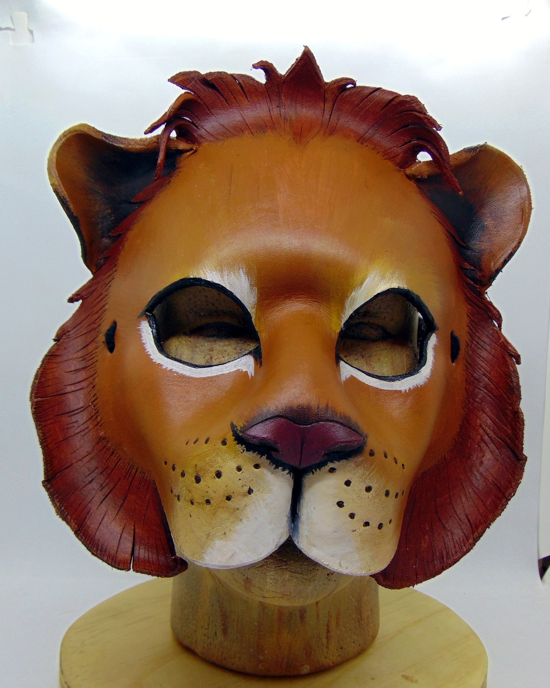 Leather Lion Mask - Etsy