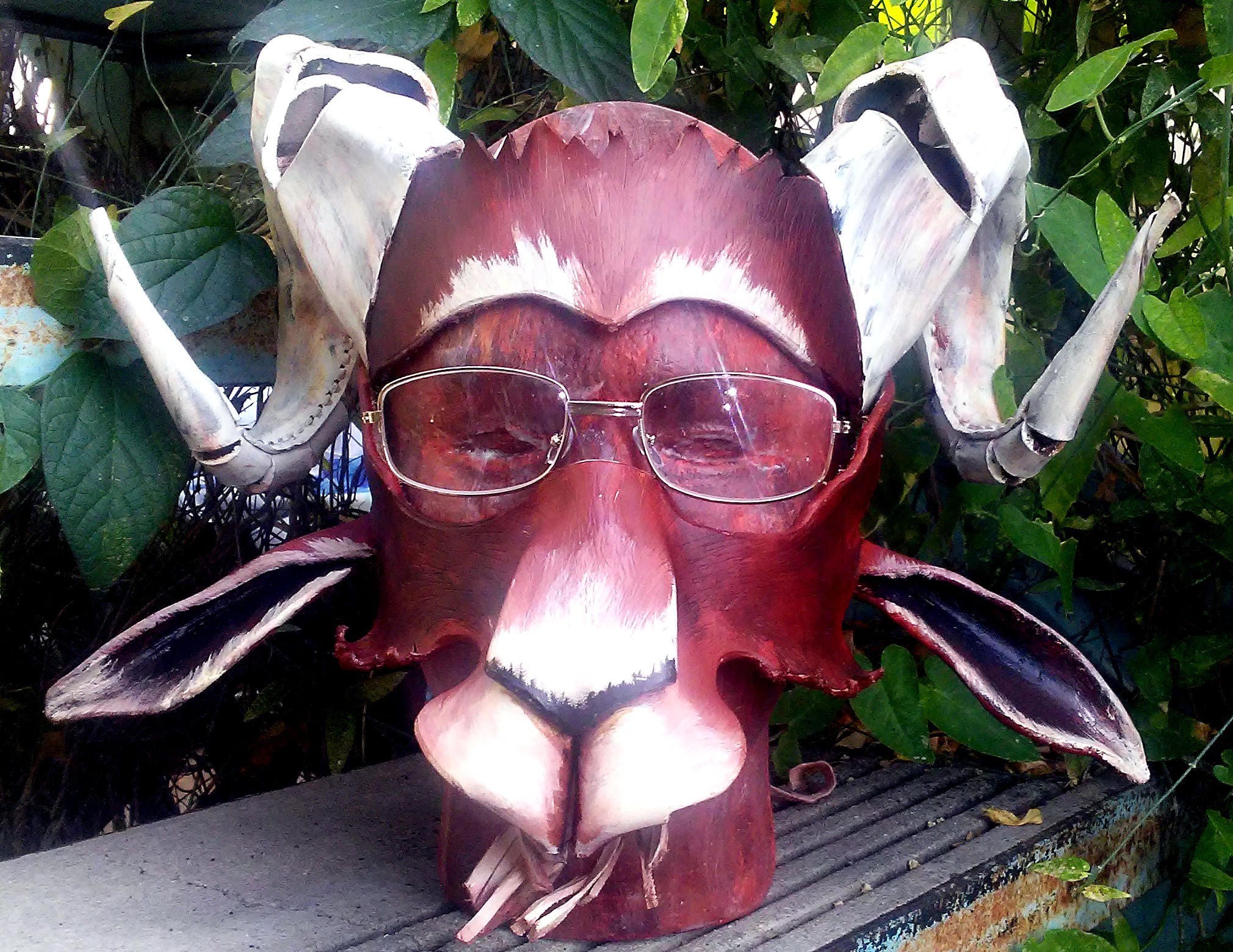 Eyeglass Compatible Leather goat Mask | Etsy
