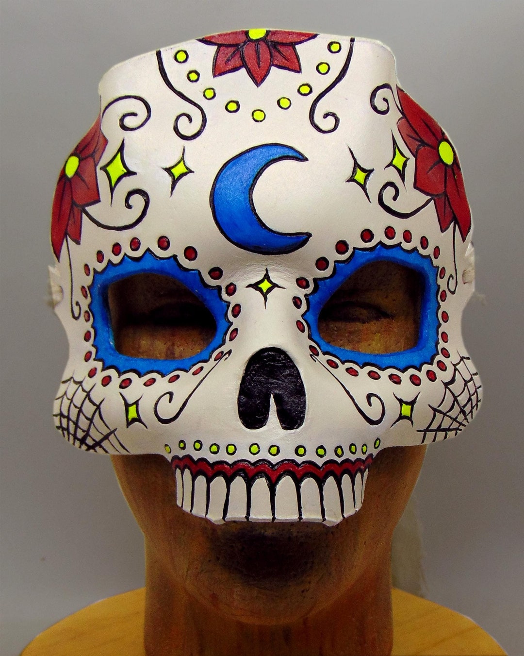 Leather Sugar Skull Mask - Etsy