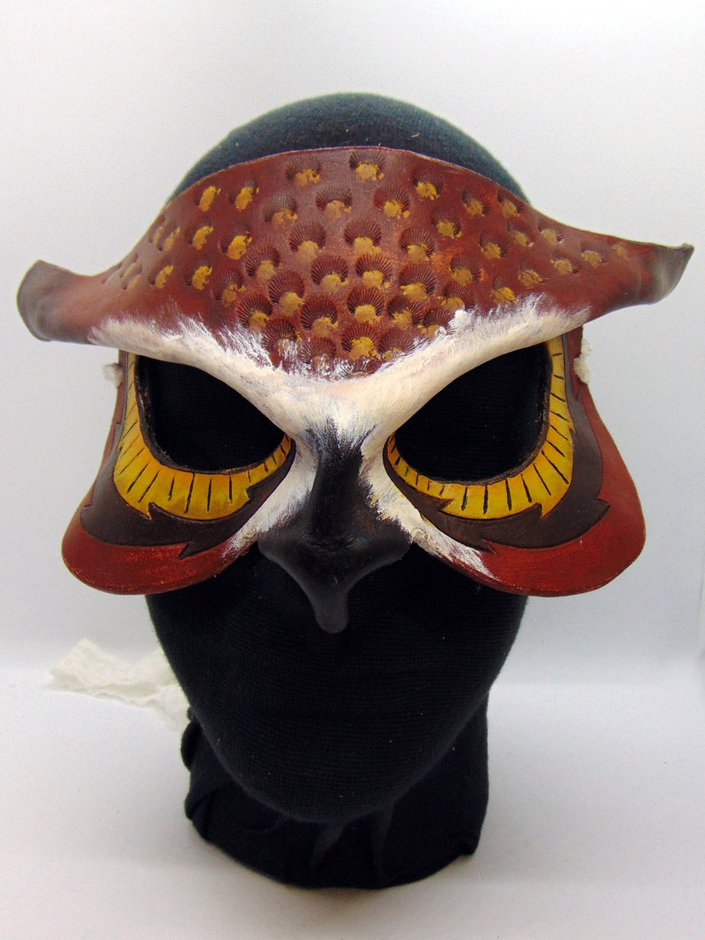 Leather Great Horned Owl Mask - Etsy