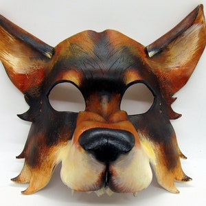 Leather Wolf Mask - Etsy
