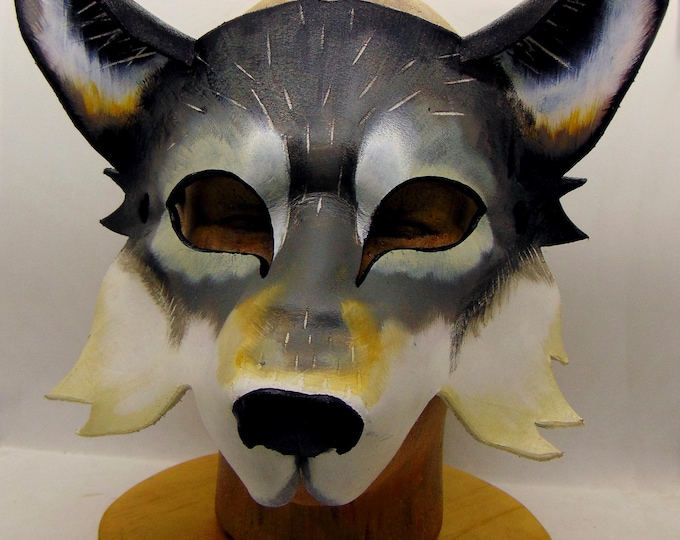 Leather Wolf Mask - Etsy